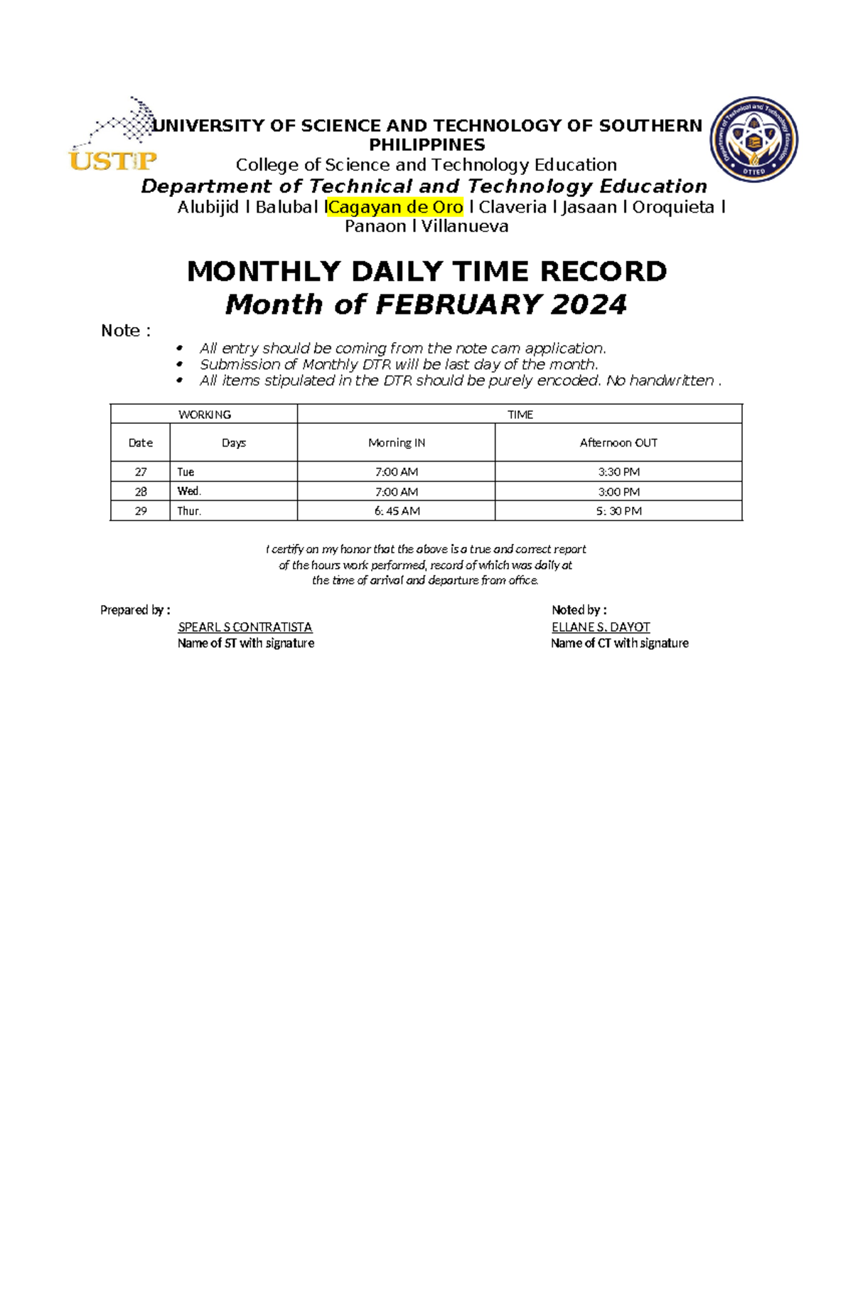 DTR FEB & March - Summary The Teaching Profession - UNIVERSITY OF ...