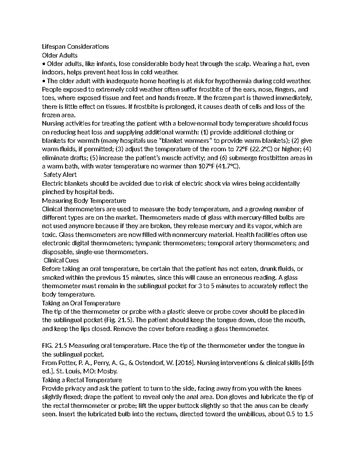 Lifespan Considerations ch16 4 - AVN 1060 - Stanbridge - Studocu