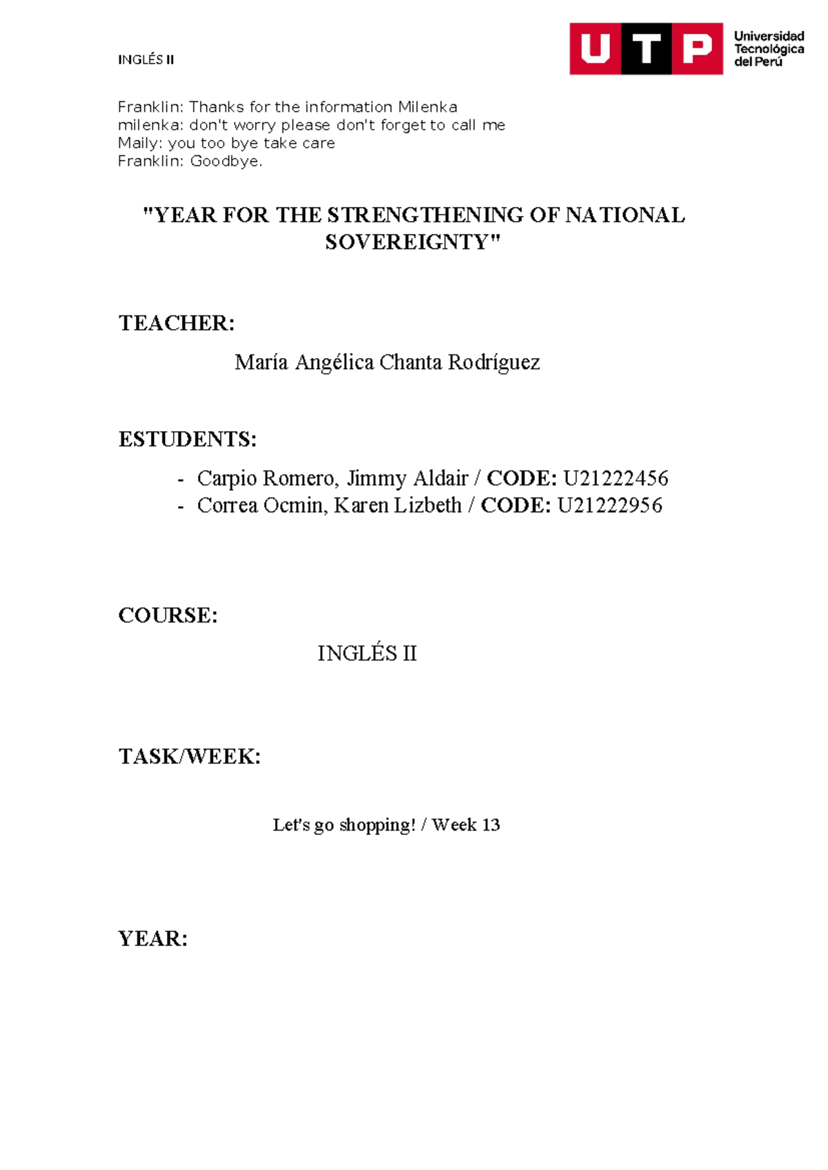 Carpio Jimmy Correa Karen 13 - Franklin: Thanks for the information ...