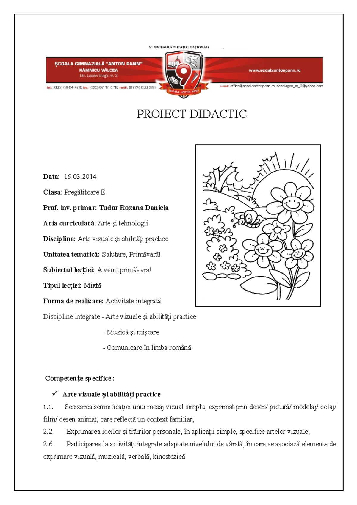 0 avab - sdjndskjdsnkj - PROIECT DIDACTIC Data: 19. Clasa ...