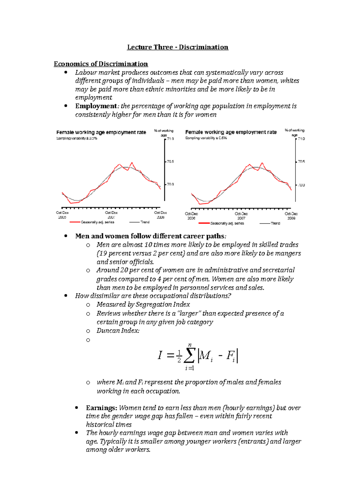 Lecture Three - Discrimination - Lecture Three - Discrimination ...
