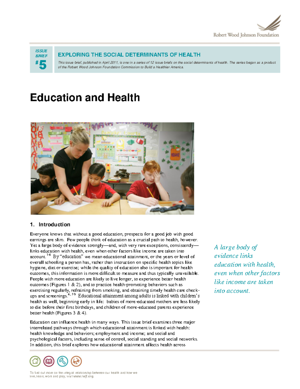 For In-Class Exercise 03.10.2022-RWJ Education and Health - To find out ...