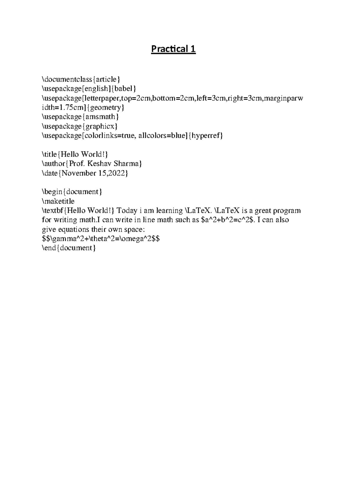 Prac All codes - \documentclass{article} \usepackage[english]{babel ...