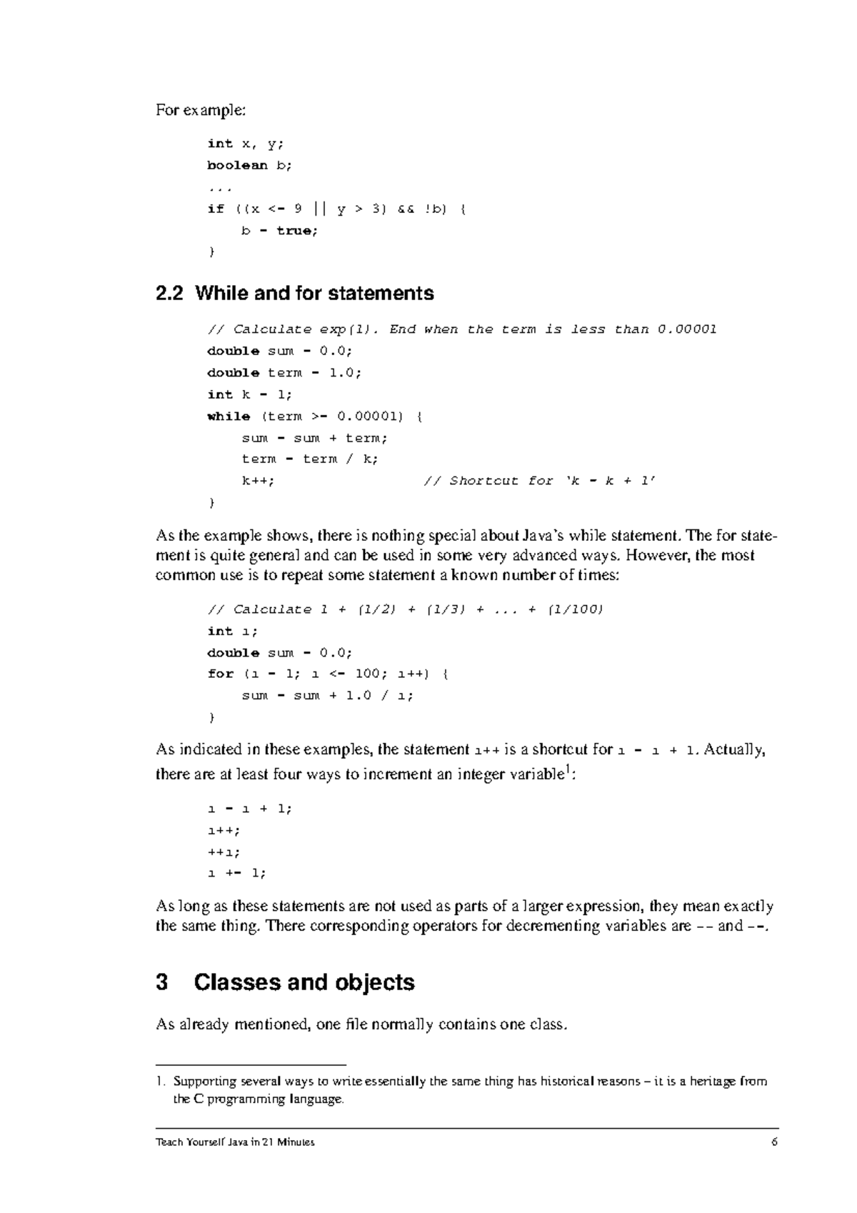 Java Self Learning Class Object And Method For Example Int X 0654