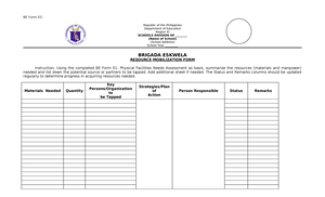 BE Form 1 Physical Facilities AND Maintenance Needs Assessment FORM 1 ...