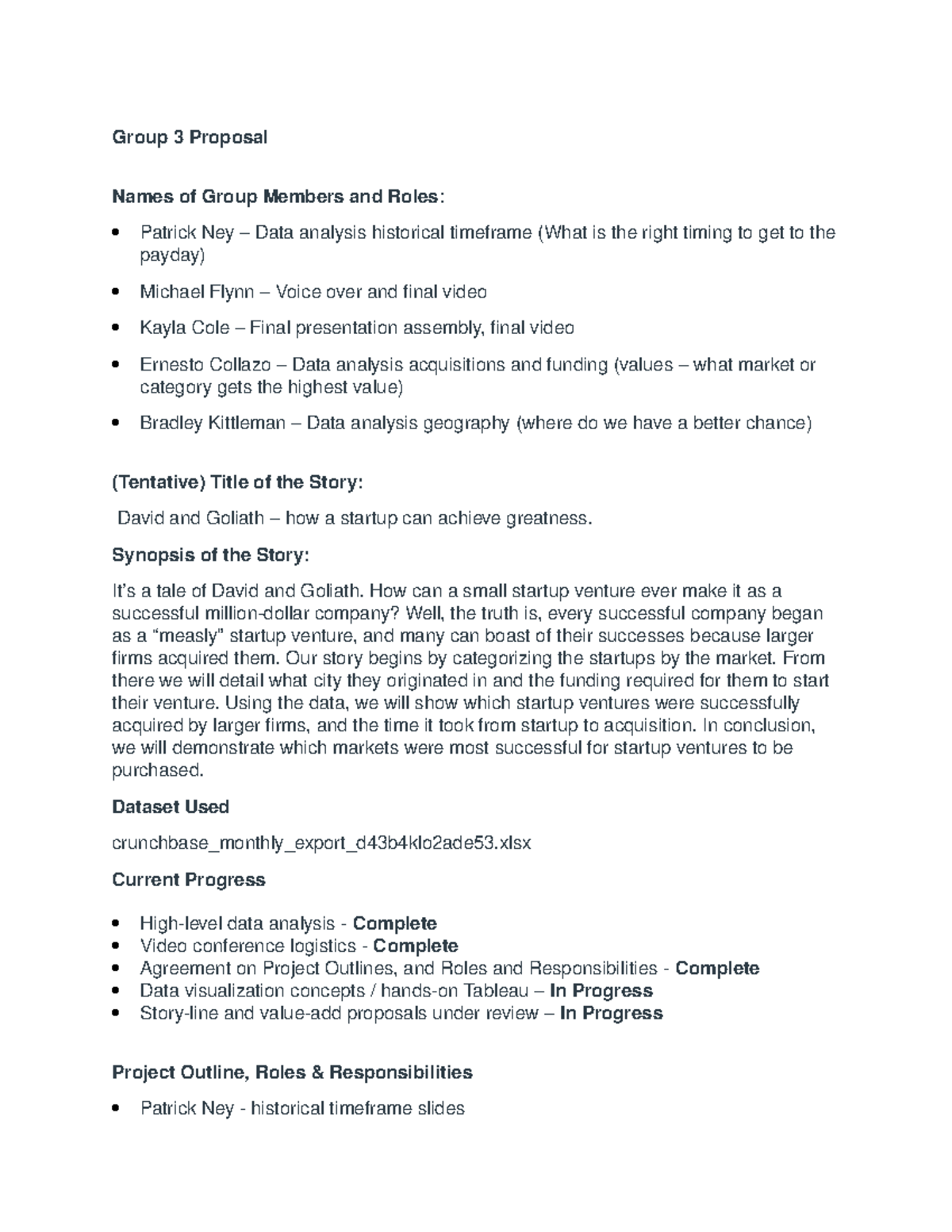 Group 3 Data Visualization Project Proposal - Group 3 Proposal Names of ...