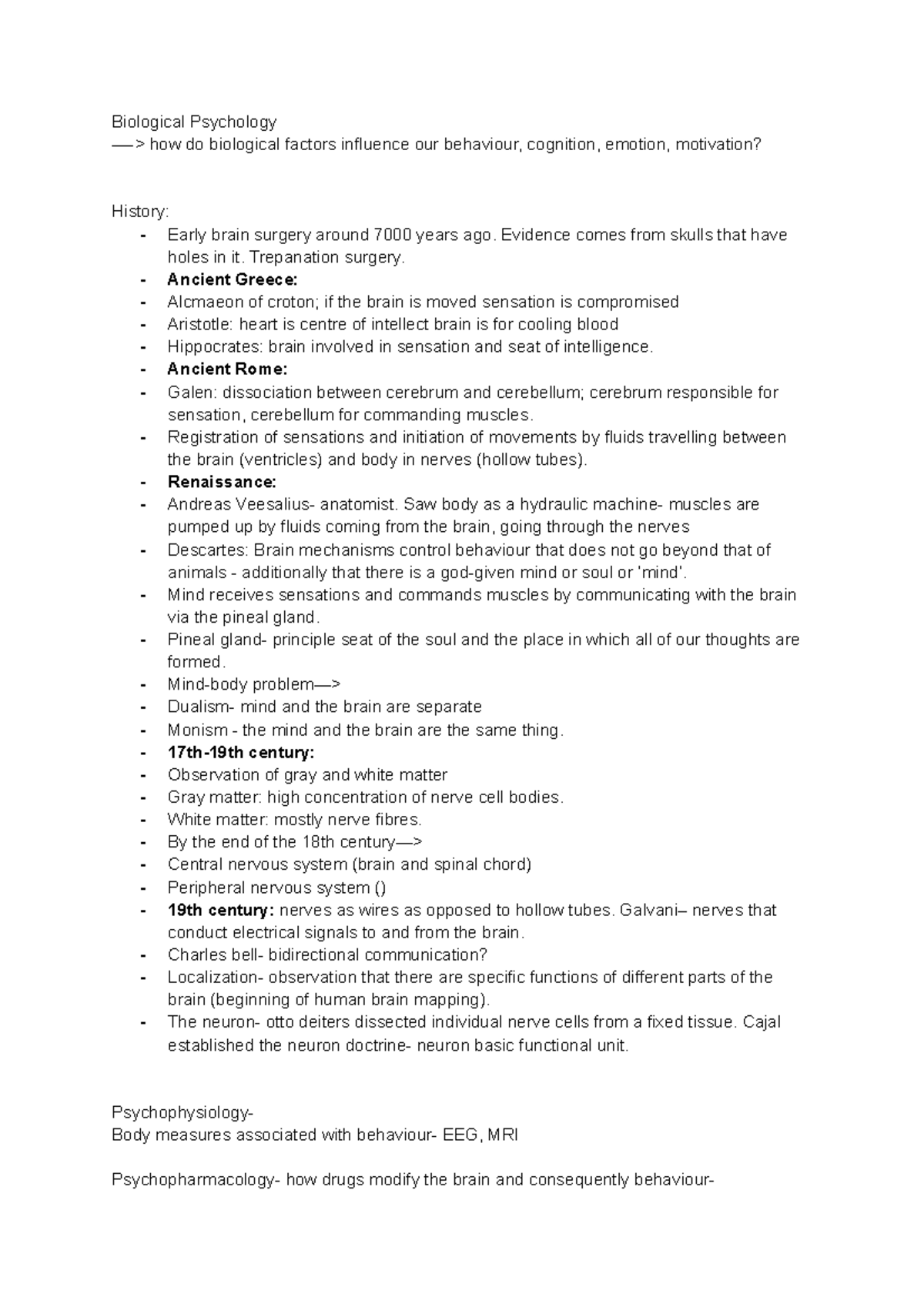 Biological Psychology - Biological Psychology —-> how do biological ...