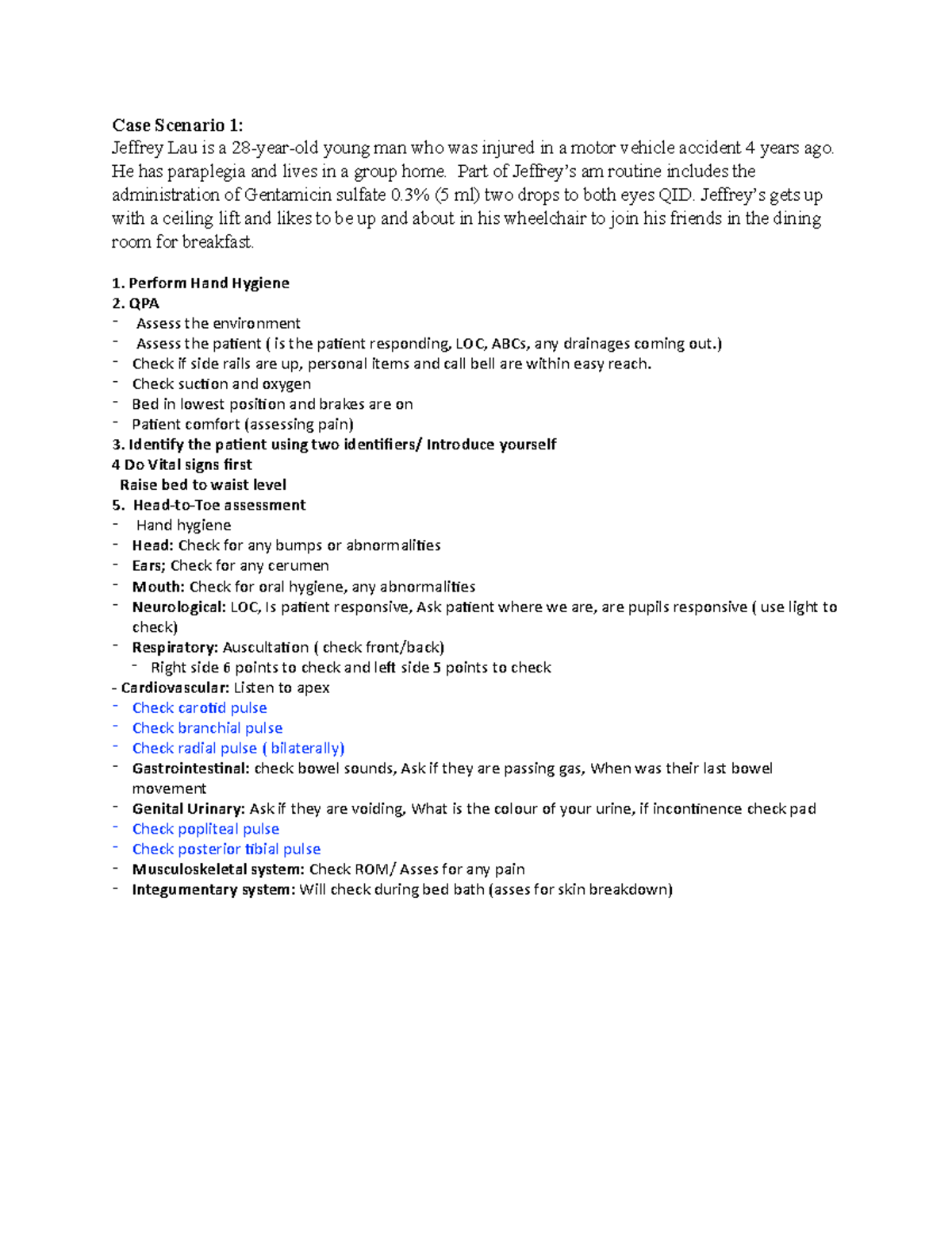 Case scenario 1 - case work - Case Scenario 1: Jeffrey Lau is a 28-year ...