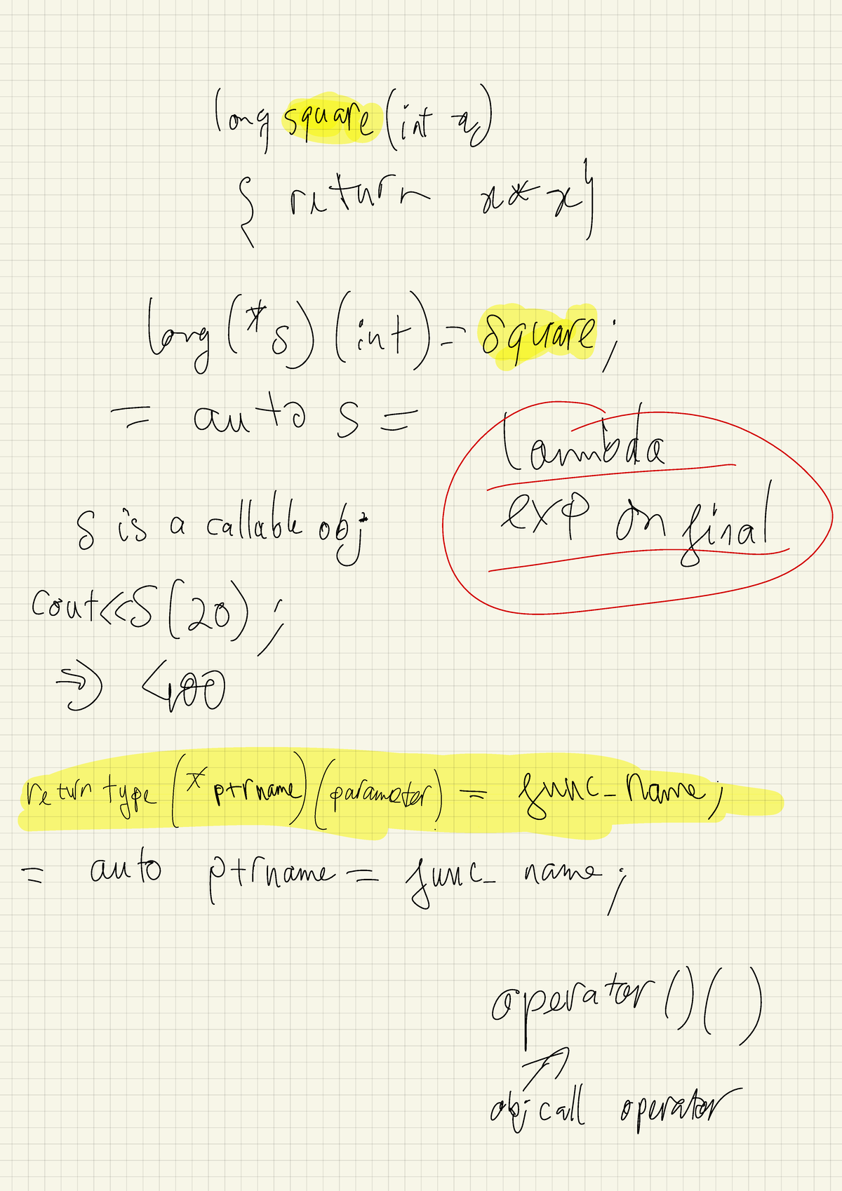 Review Final Programming - long square (intu) 3 return unsel long(*s ...