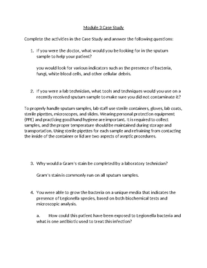 Module 4 Case Study Worksheet - Module 4 Case Study Identify which DNA ...