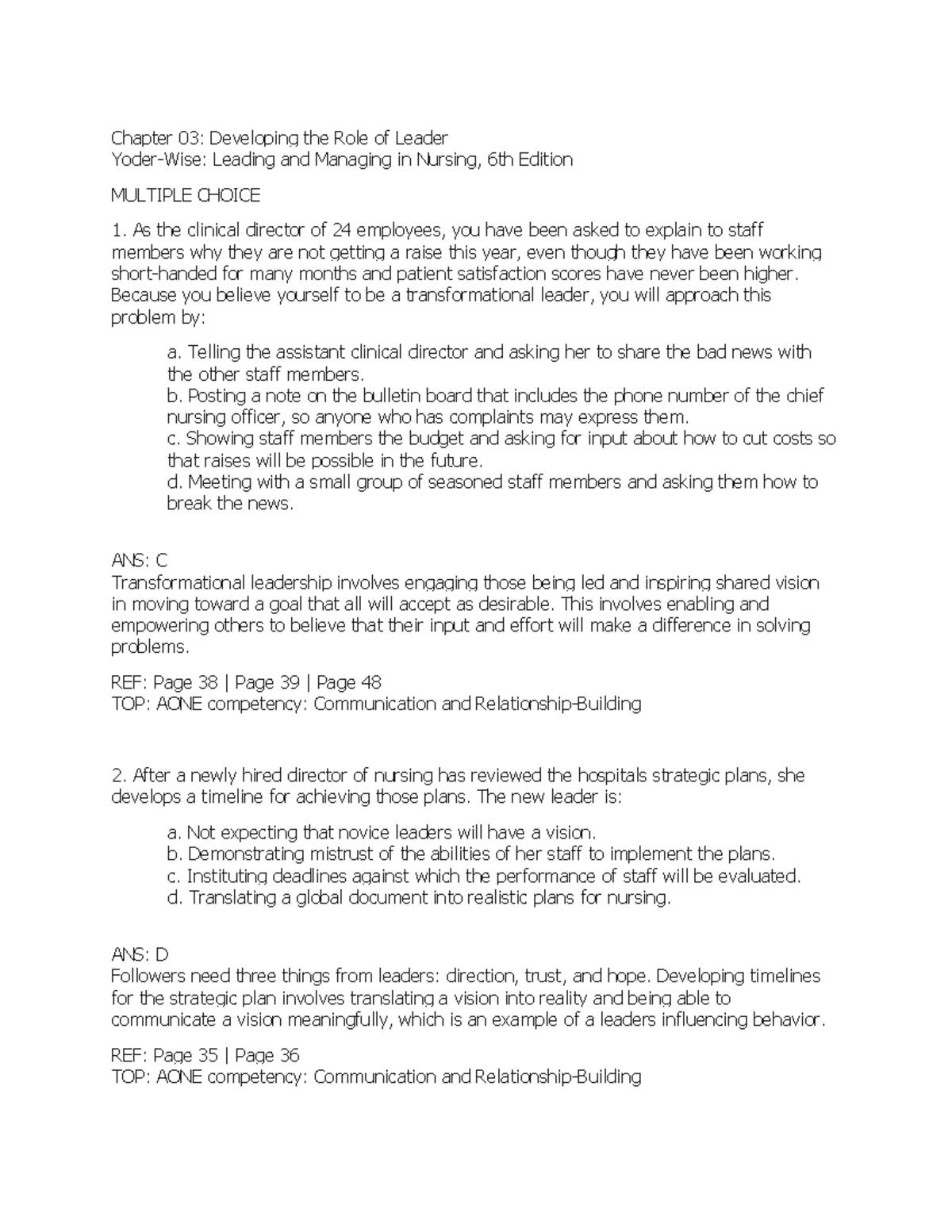 Chapter 3 - questions - NUR 242 - RCC - Studocu