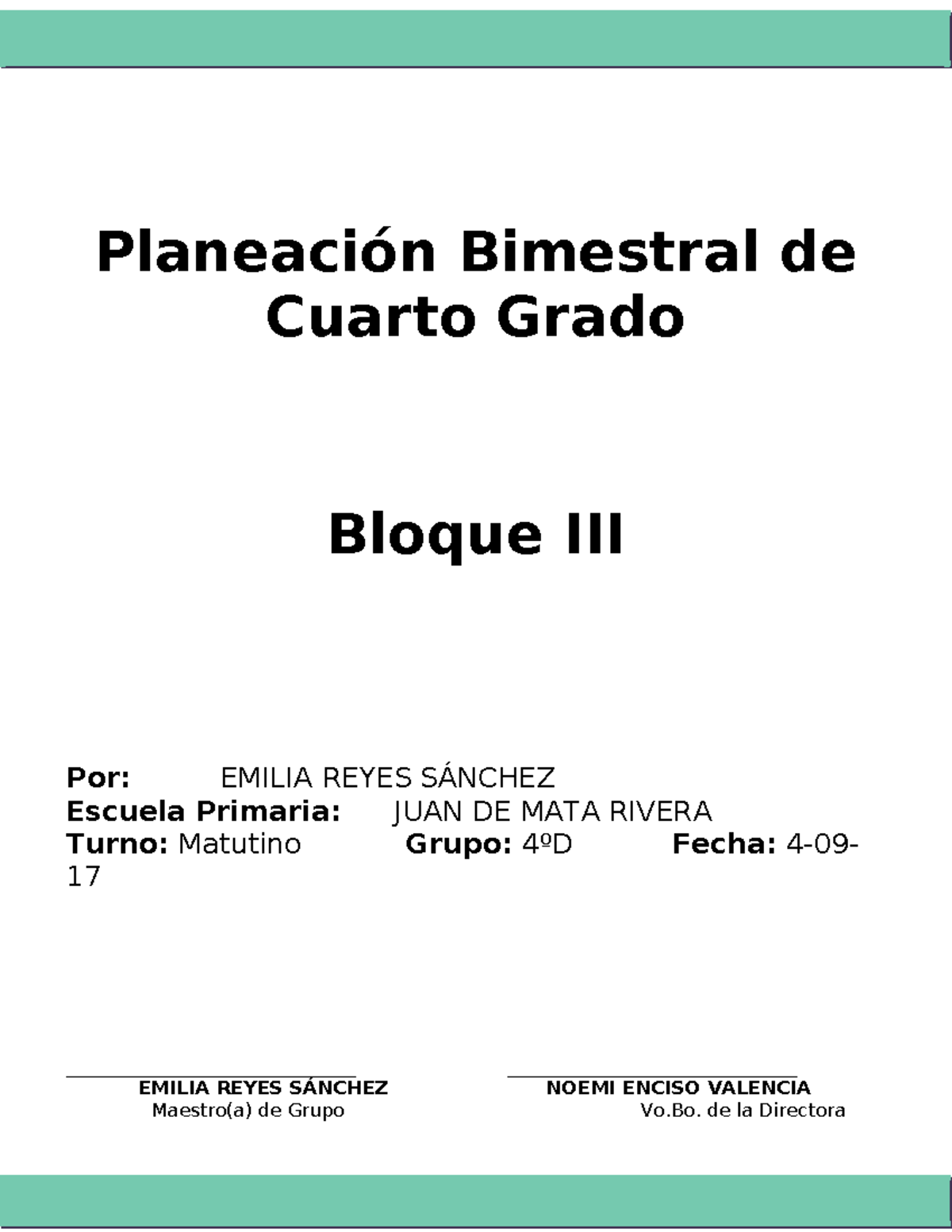 Plan 4to Grado Bloque 3 - materiales de repaso - Planeación Bimestral de Cuarto Grado Bloque III ...