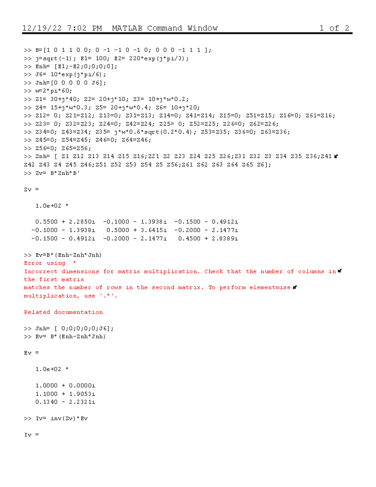 Ltm1b1 - thí nghiệm - 12/19/22 7:02 PM MATLAB Command Window 1 of 2 ...