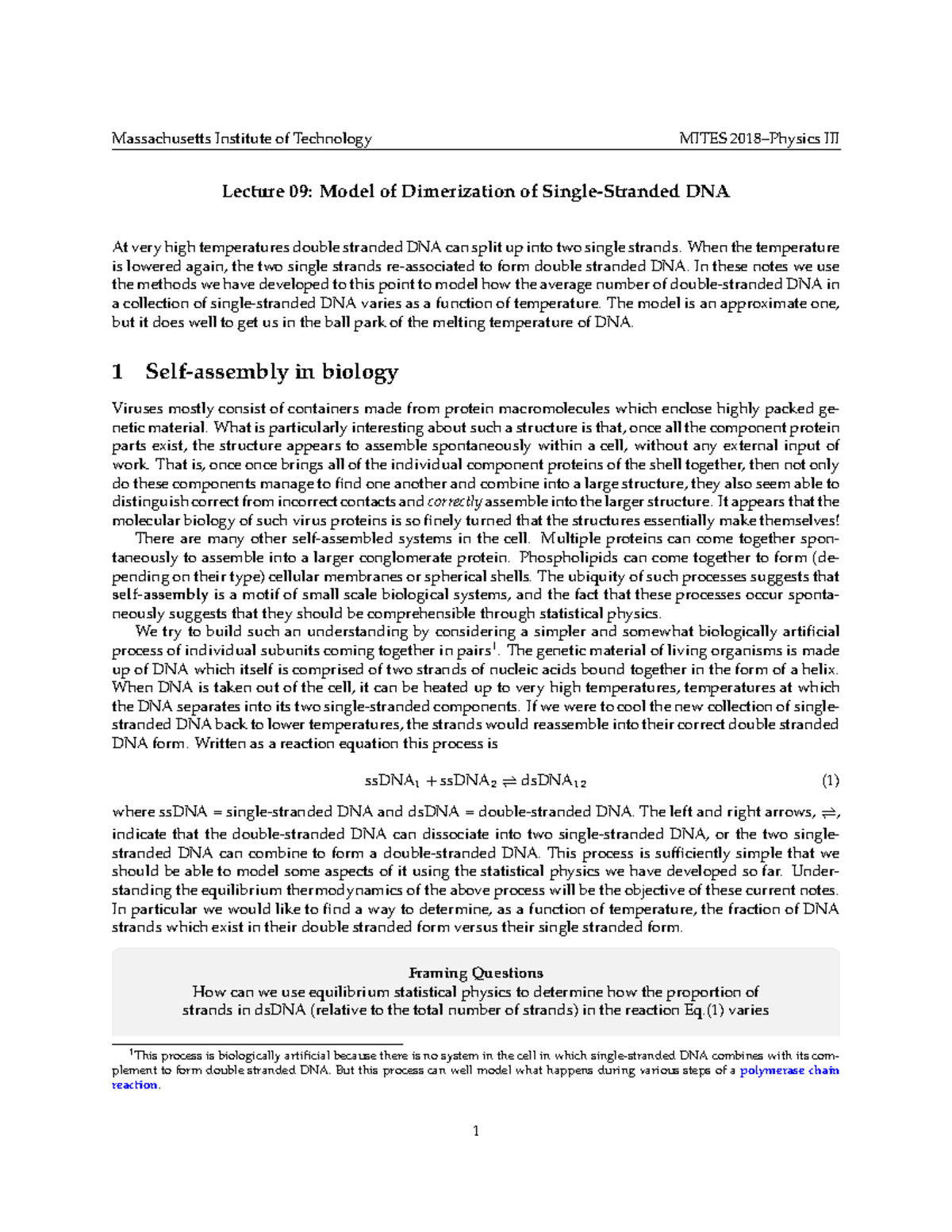 Lec9 - Lec9 - Massachusetts Institute of Technology MITES 2018–Physics ...