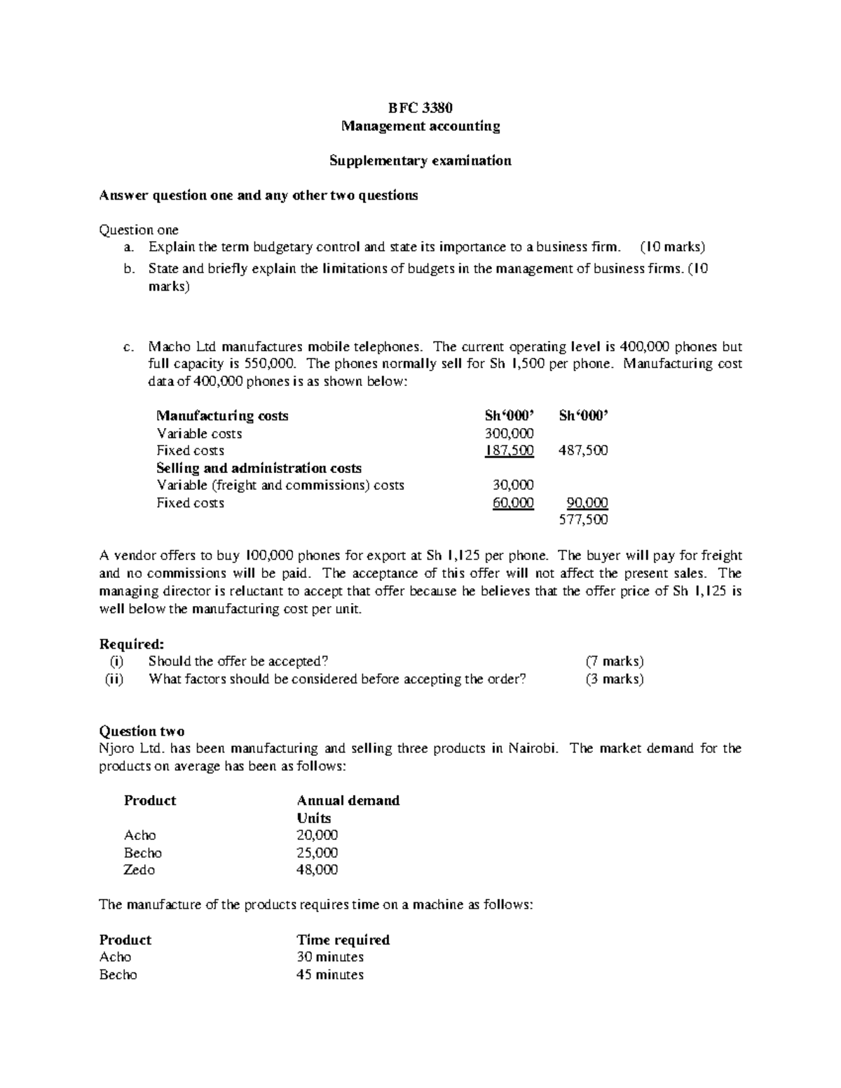 BFC 3380 Management accounting - BFC 3380 Management accounting ...