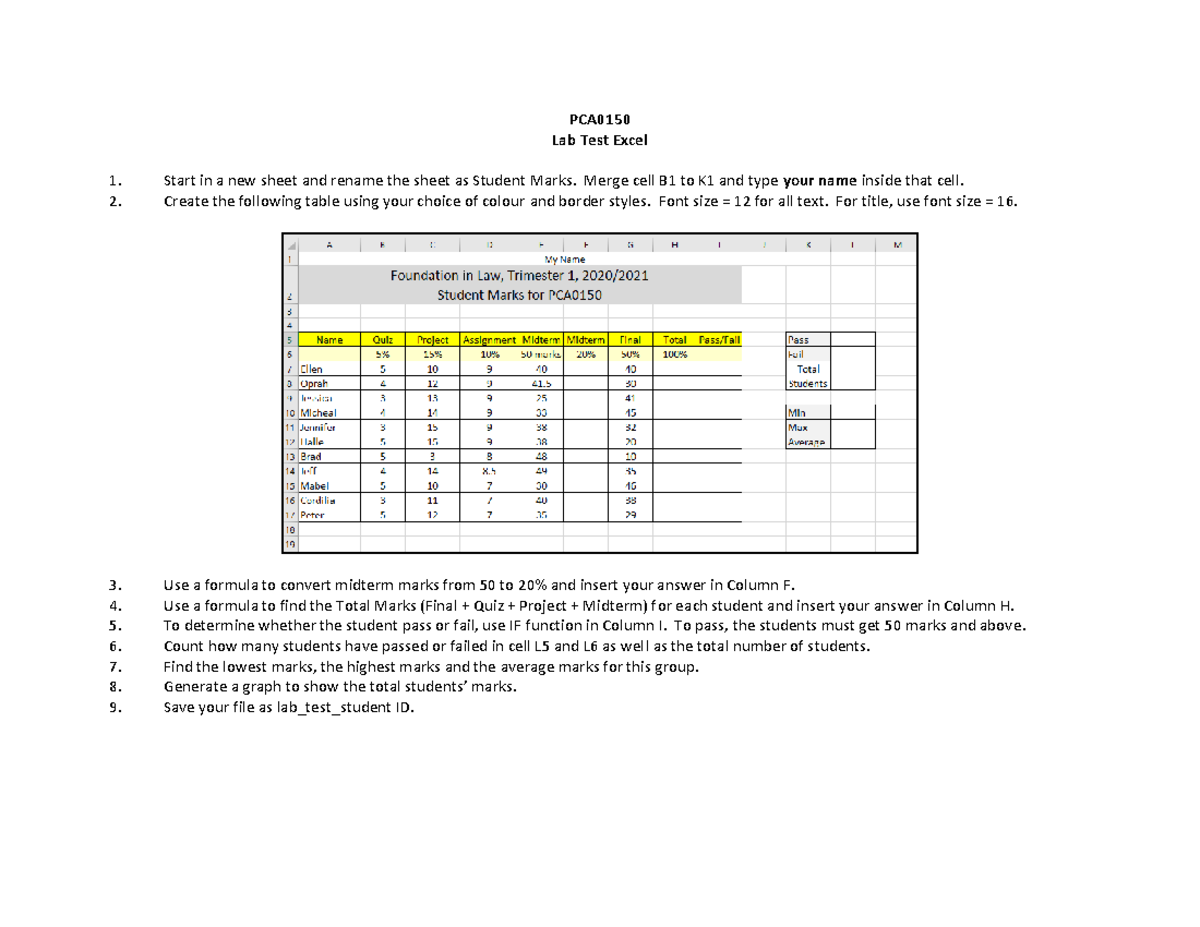 350433 lab test excel tri1 2010 - PCA Lab Test Excel Start in a new ...