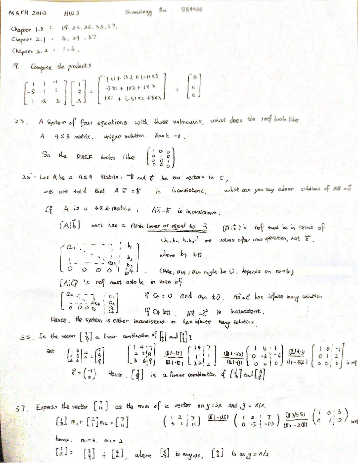 MATH2010 HW3 - S2010 - Studocu