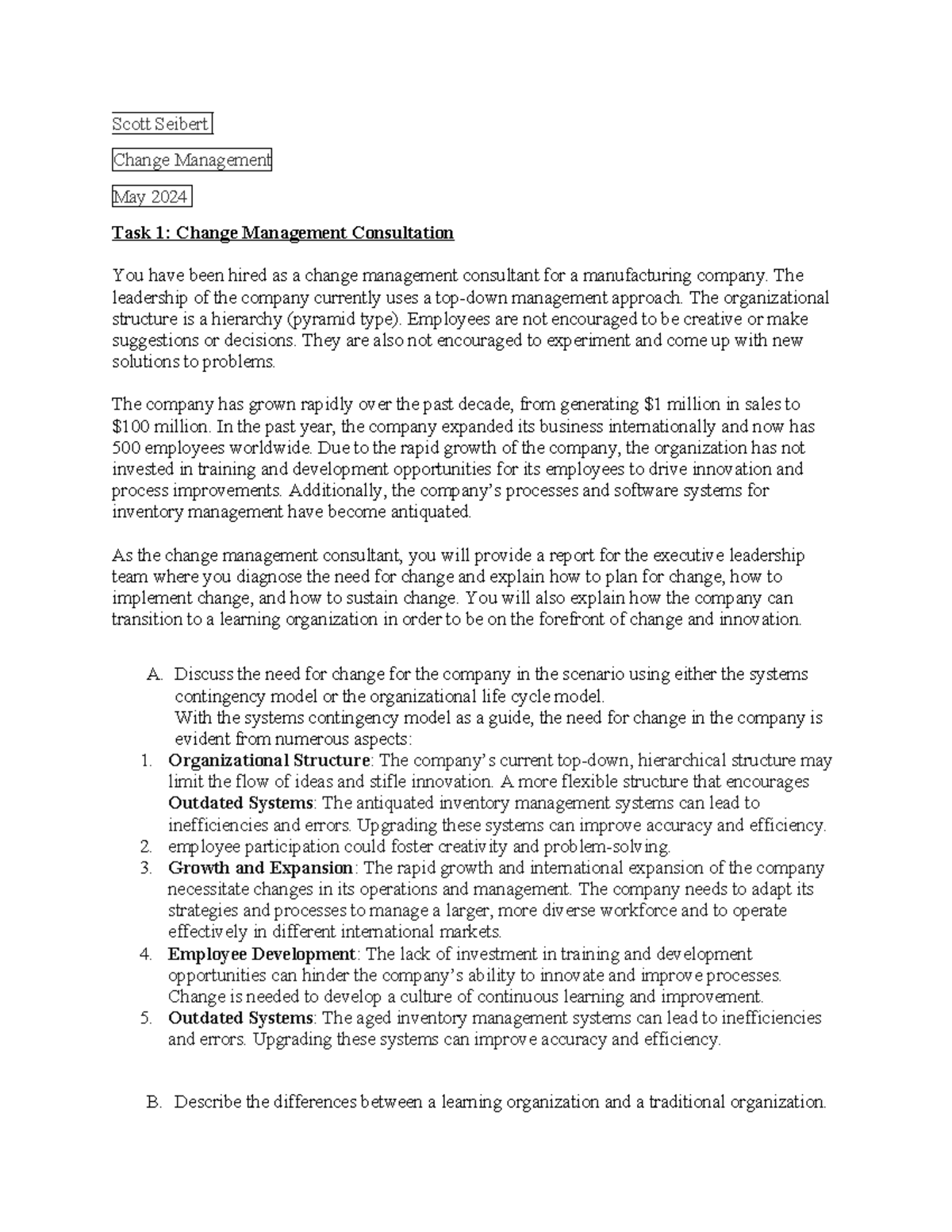 Change Management - stuff - Scott Seibert Change Management May 2024 ...