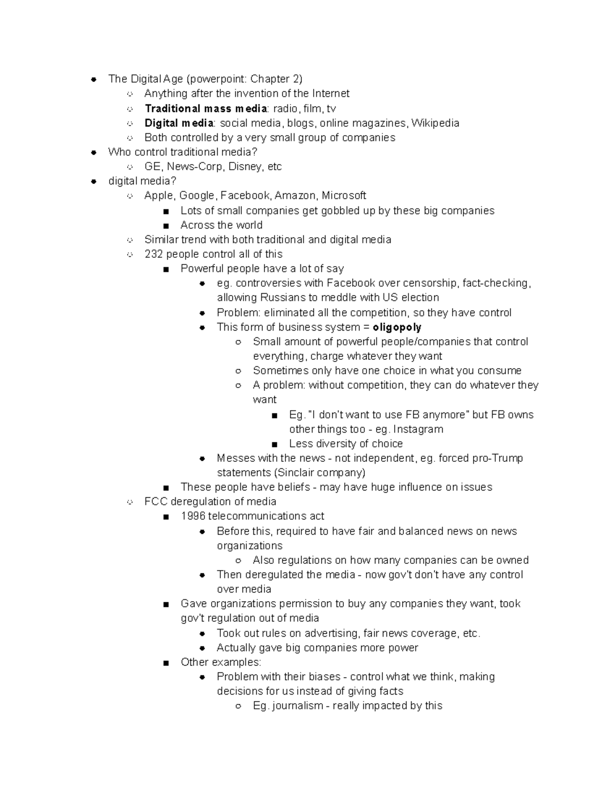 8 31 Lecture Ch 2 - Intro to media notes - The Digital Age (powerpoint ...