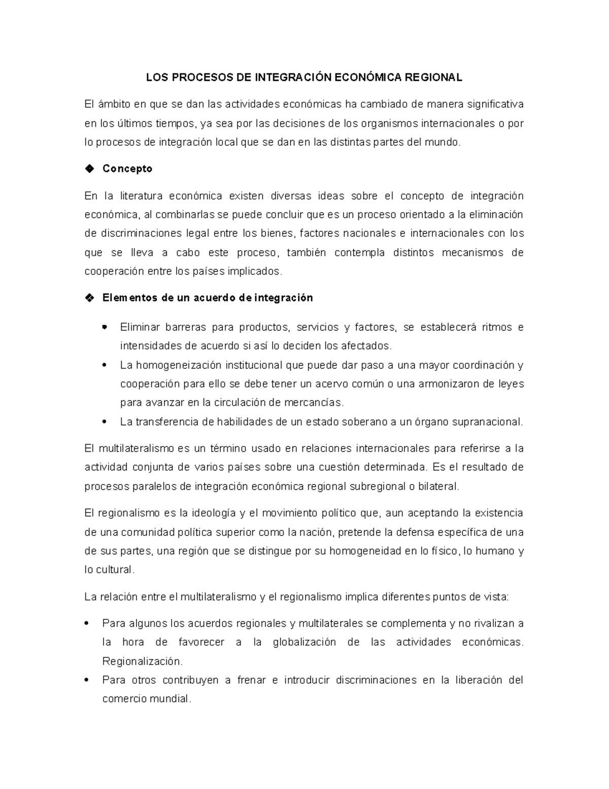 391843656 Los Procesos de Integracion Economica Regional - LOS PROCESOS DE INTEGRACIÓN ECONÓMICA ...