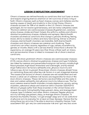 Lesson 15 Reflection Assignment - LESSON 15 REFLECTION ASSIGNMENT A ...