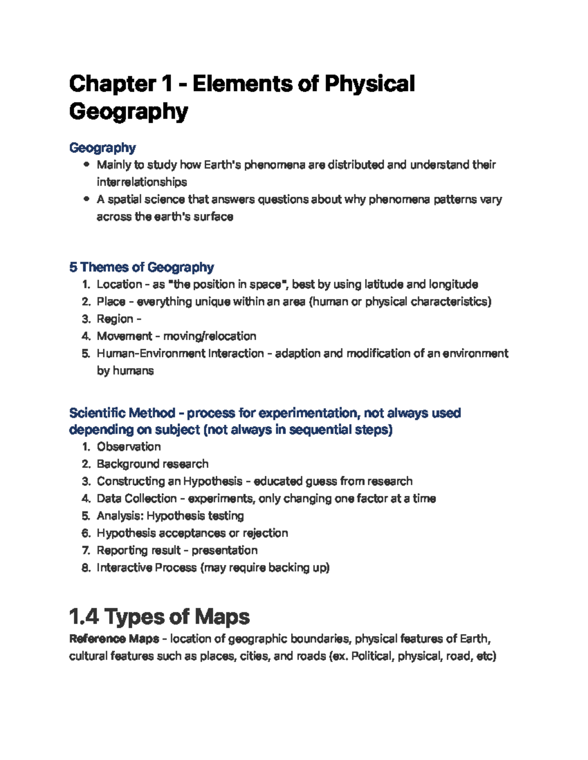 Chapter 1 - Elements of Physical Geography - Chapter 1 - Elements of ...