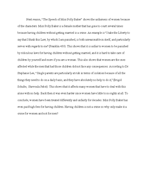 AL - American literature class work - Question 1(50 word minimum and 1 ...