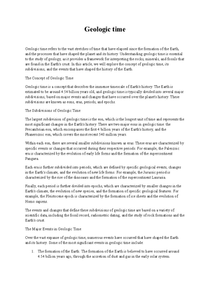 Geology - Geology Geology is the scientific study of the Earth's ...