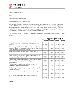 Descriptive Assessment - Part 1: Benefits and Limitations of a ...