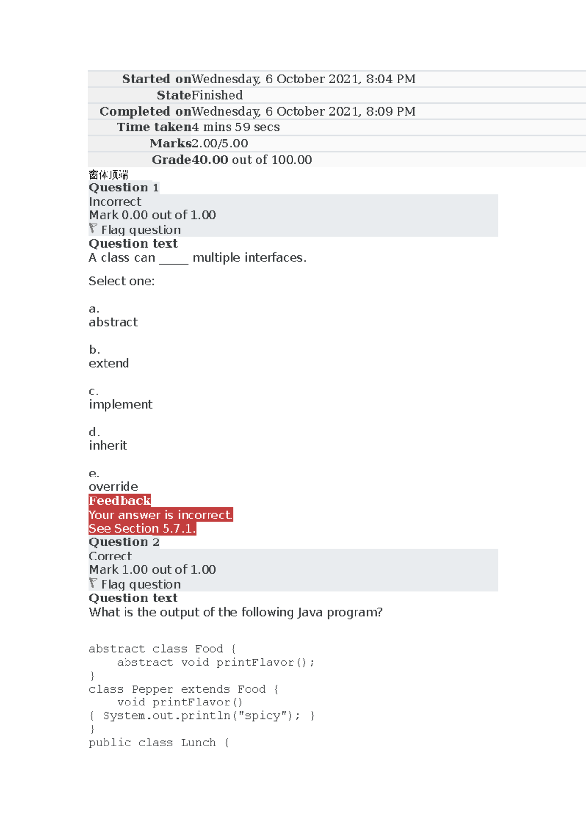 CS 1102 Unit 5 Quiz vol1 - CS 1102 - UoPeople - Studocu
