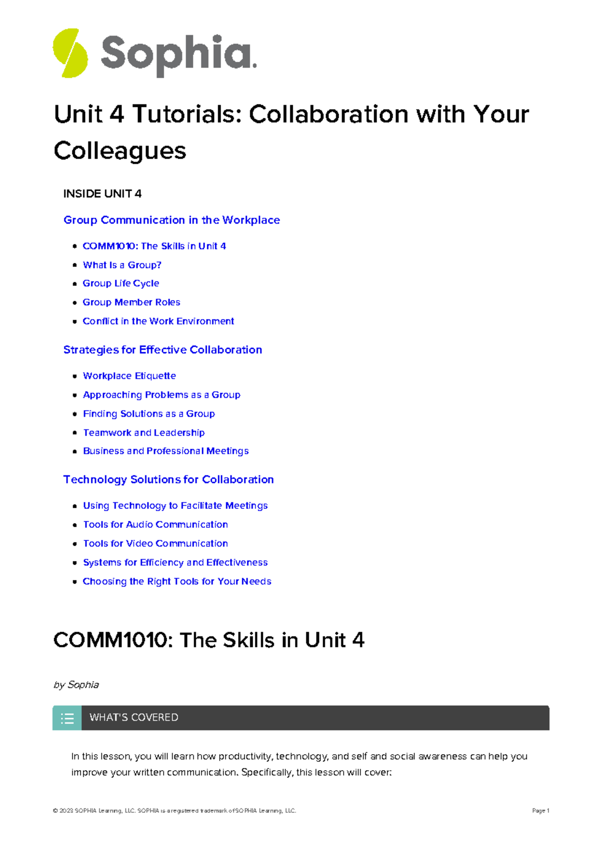 Unit 4 tutorials collaboration with your colleagues - Unit 4 Tutorials: Collaboration with Your ...