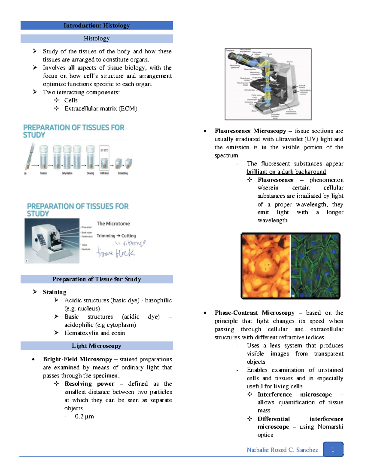 Histology-Introduction - Introduction: Histology Histology Study of the ...
