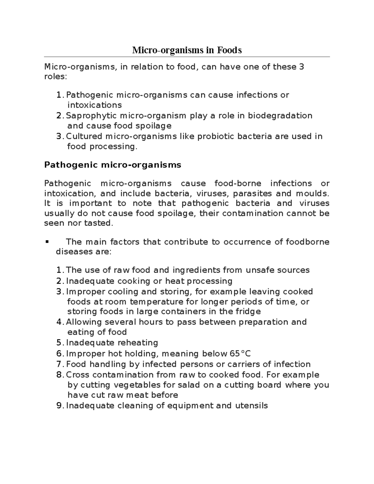 Types of microorganisms in food - Micro-organisms in Foods Micro ...