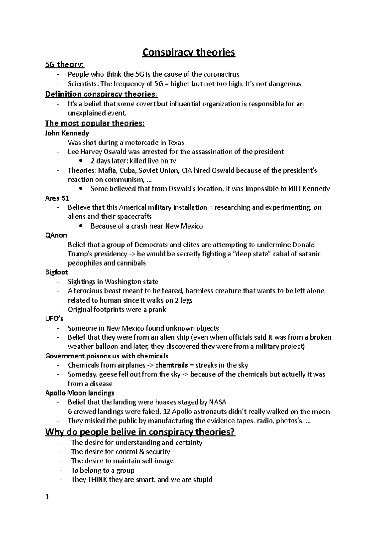 Conspiracy theories - It’s not dangerous Definition conspiracy theories ...