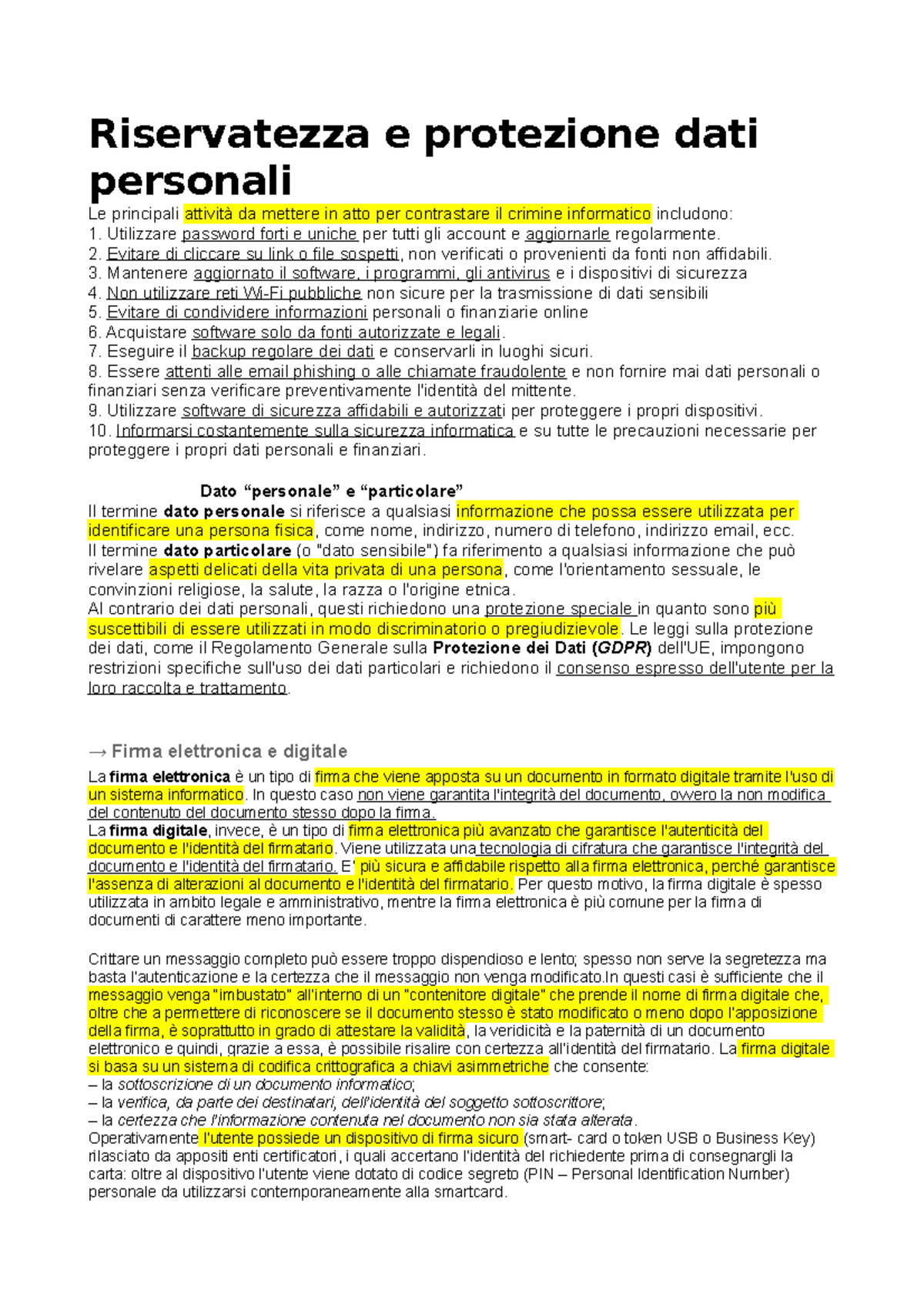 Riservatezza e protezione dati personali - Riservatezza e protezione ...