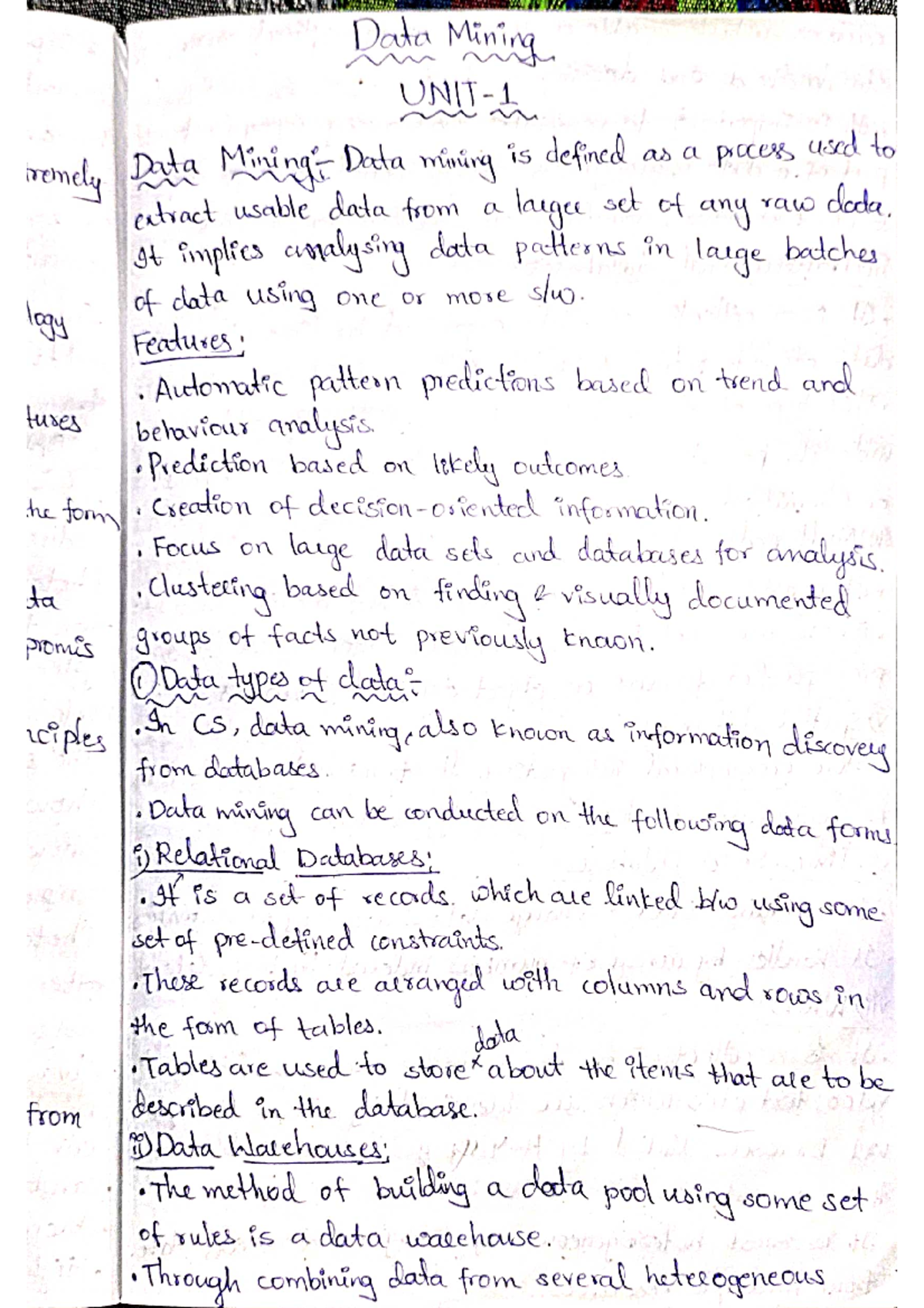 DM unit-1 - .......... - B.Tech - Studocu