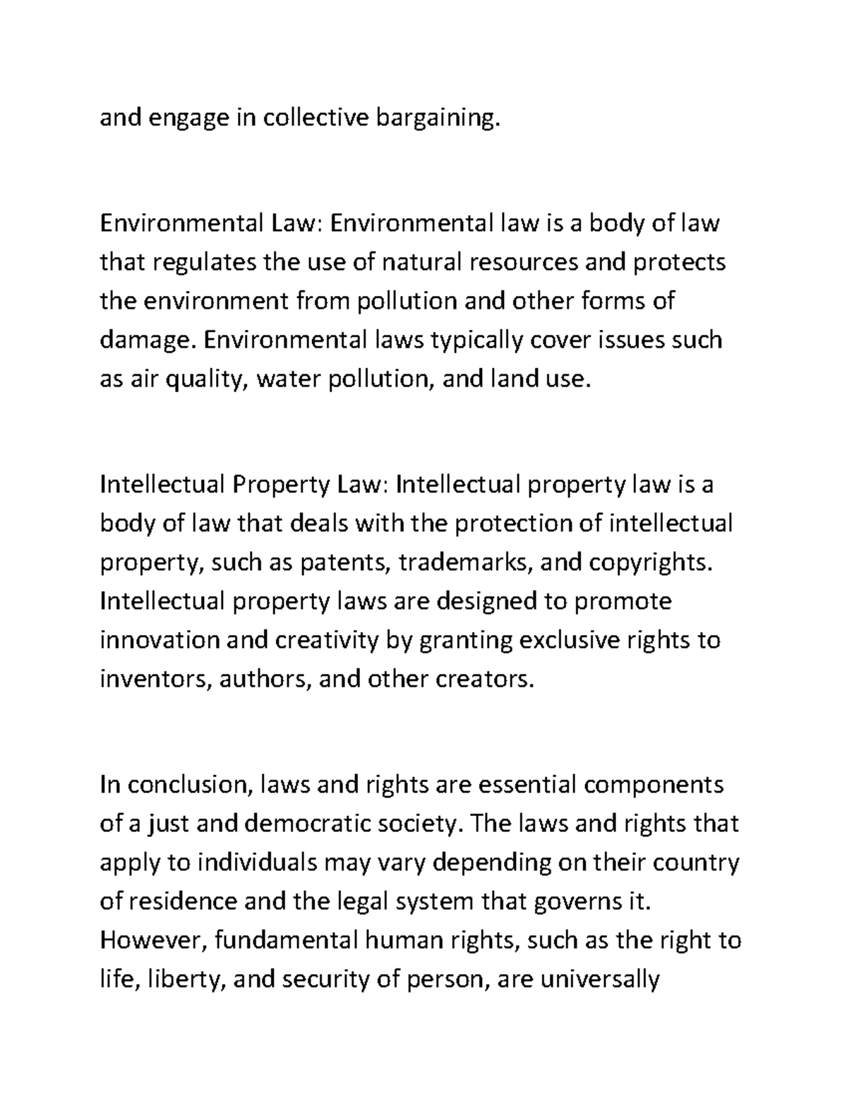 Your laws your rights part 2 - and engage in collective bargaining ...