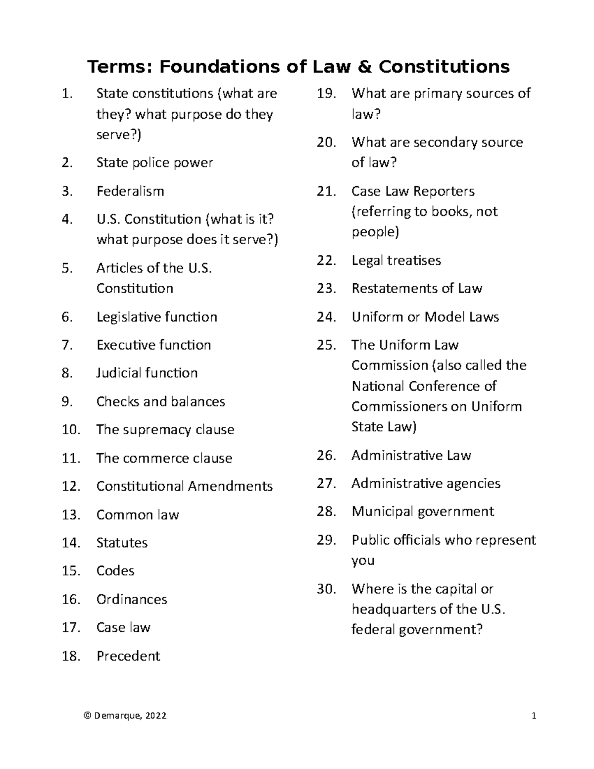 Terms to Know Foundations of Law - Terms: Foundations of Law ...