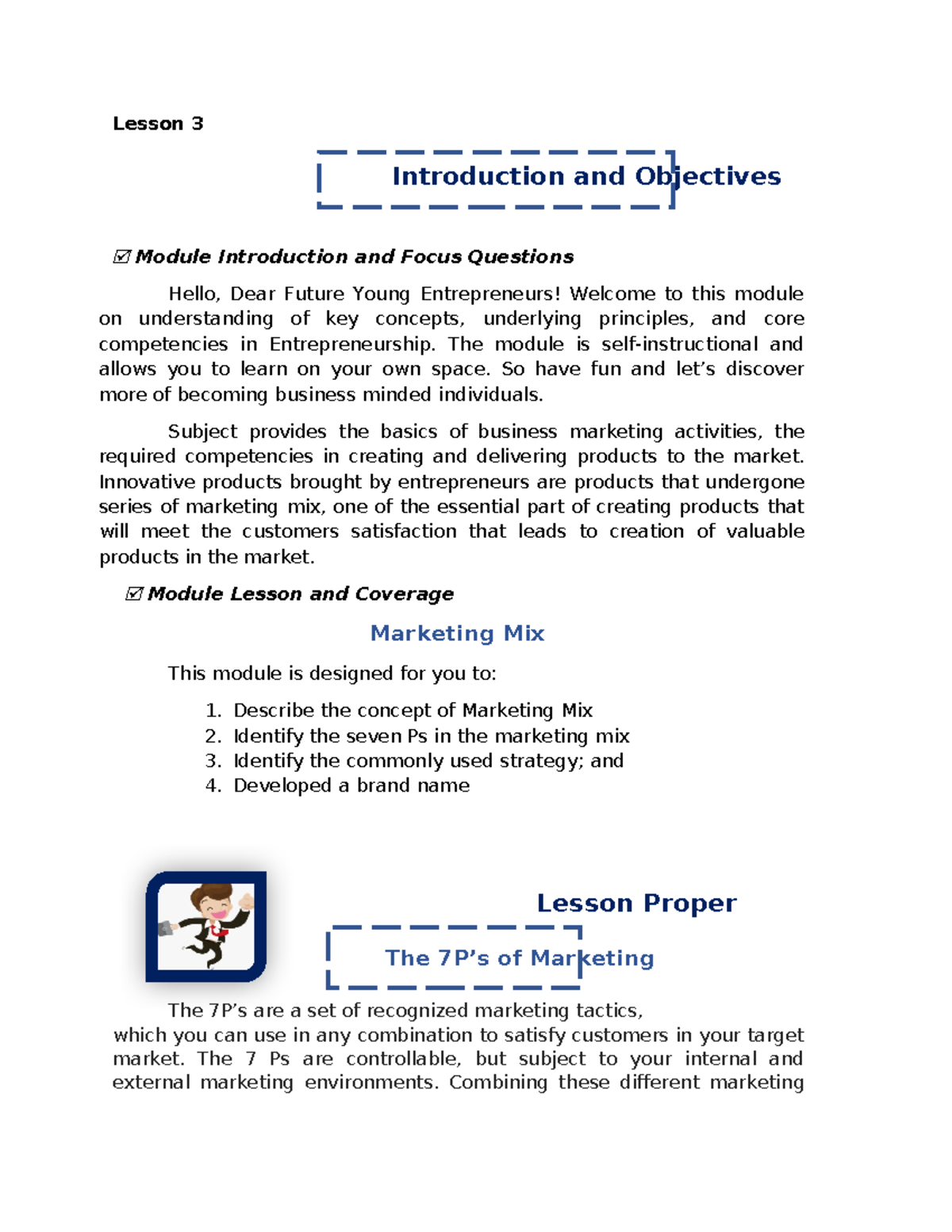 Marketing Mix (The 7P’s of Marketing ) - Lesson 3 Introduction and ...