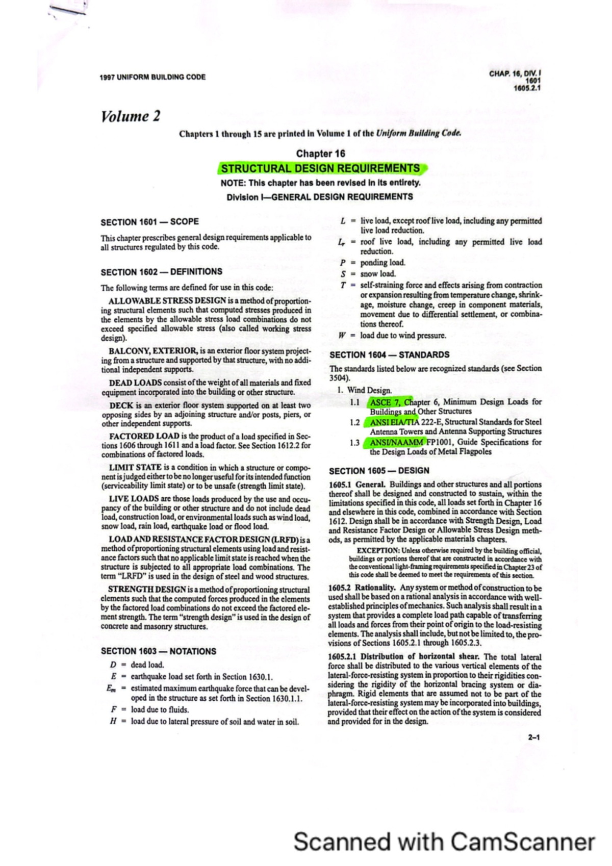 A Brief of UBC 1997 - Structural Design Chapter - 1997 UNIFORM BUILDING ...