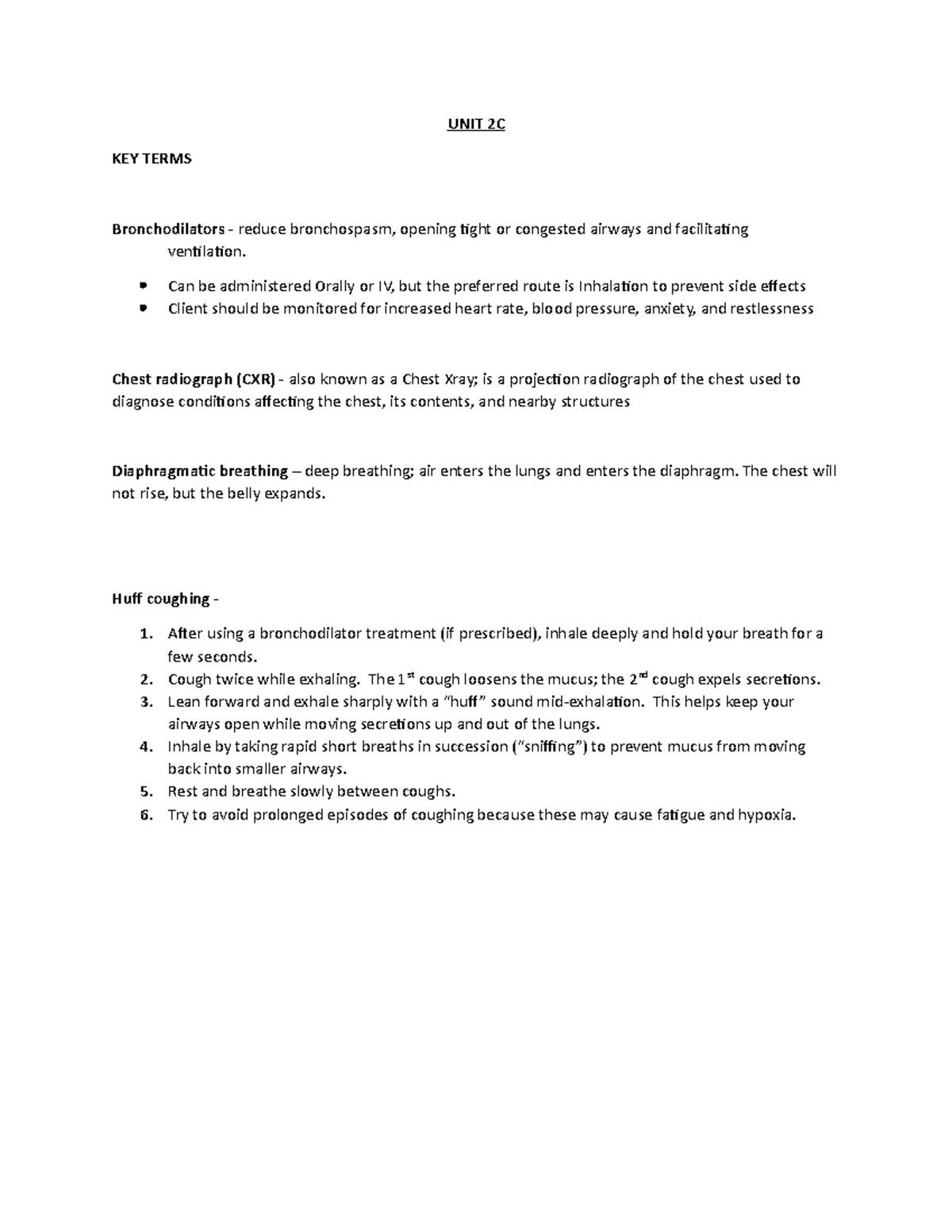 (week 5) UNIT 2C - Unit 2C study guide - UNIT 2C KEY TERMS ...