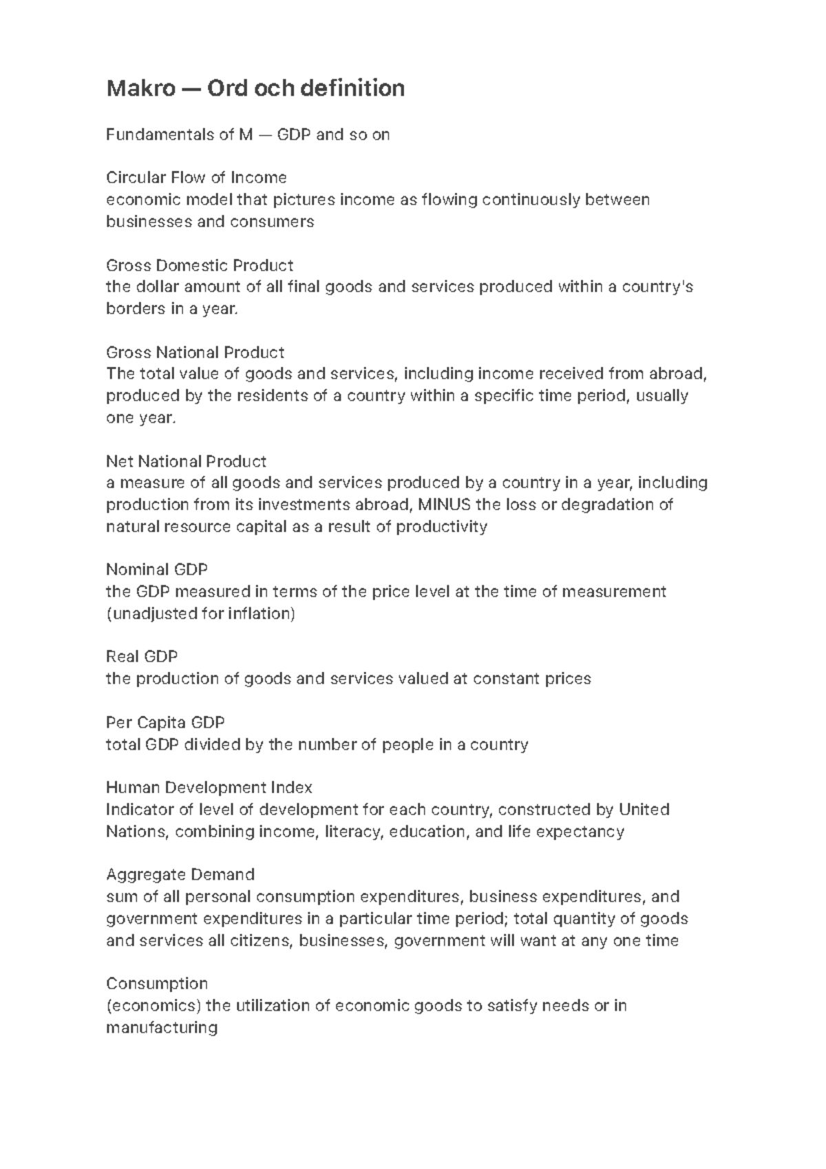 Makro — Ord och definition - Makro — Ord och definition Fundamentals of ...