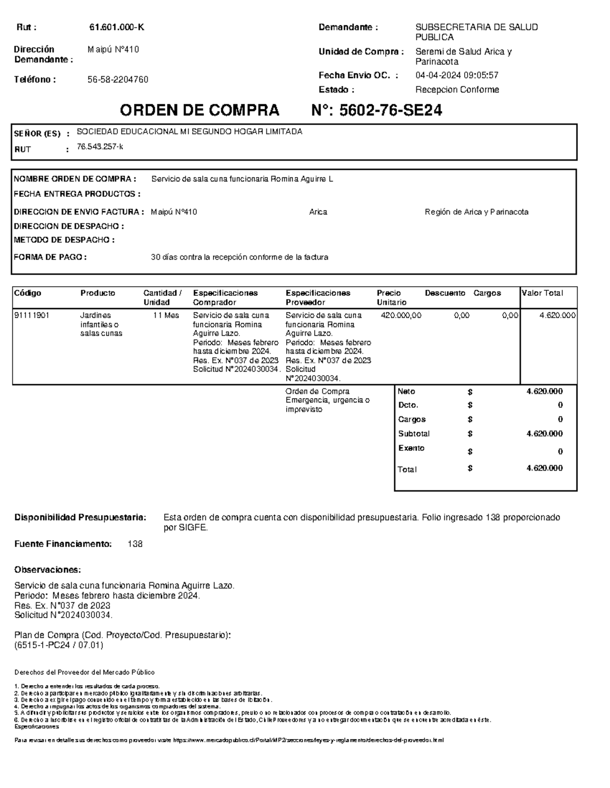 5602-76-SE24 - FDSFSD - Código Producto Cantidad / Unidad ...