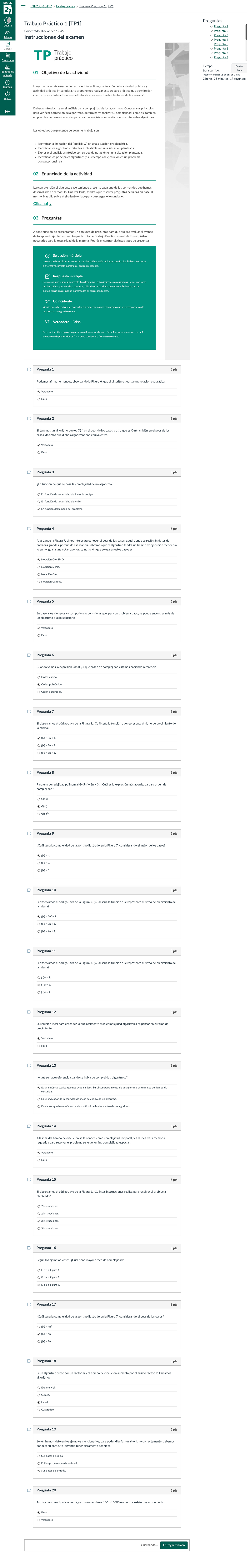 [TP1] 90% Algoritmo y estructura de datos I - INF283-10157 Evaluaciones Trabajo Prácco 1 [TP1 ...