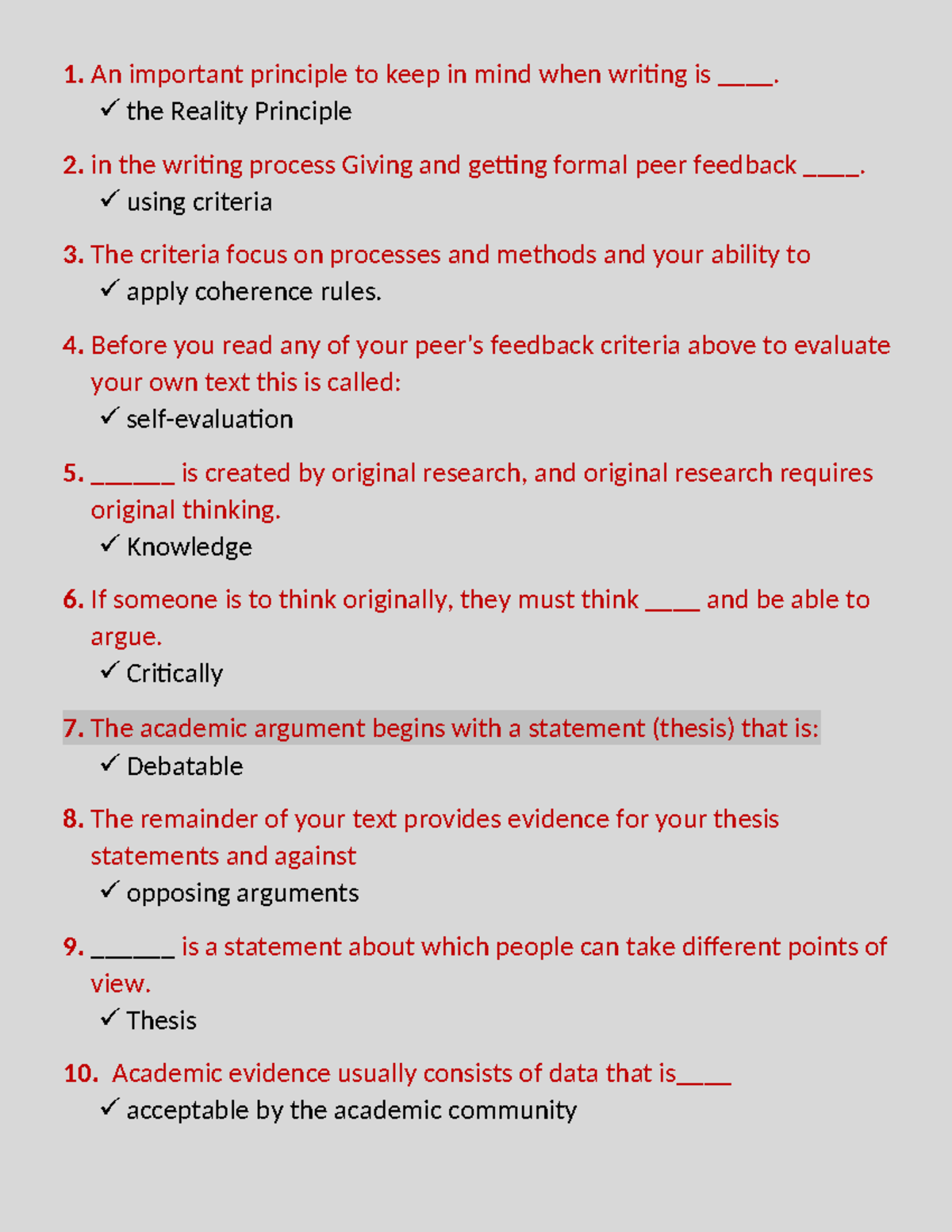 Final english - An important principle to keep in mind when writing is ...