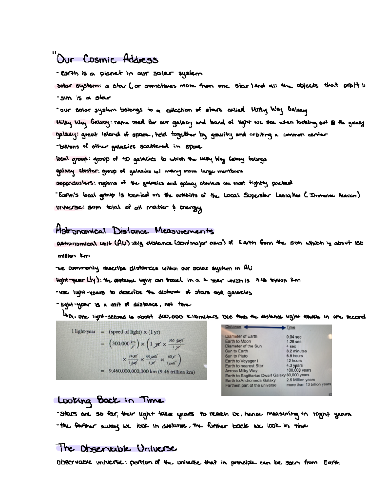 Chapter 1 Modern View Of The Universe - Our Cosmic Address earth is a ...