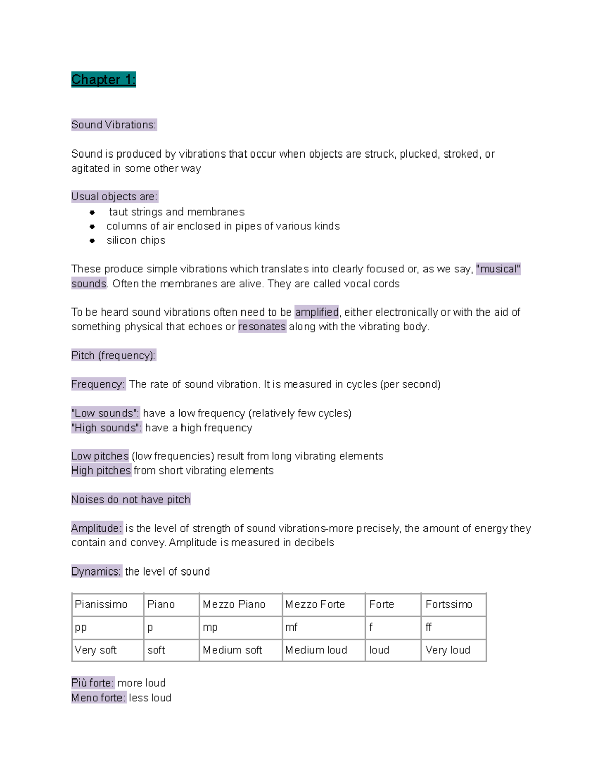 Module 2 - Chapter 1: Sound Vibrations: Sound is produced by vibrations ...
