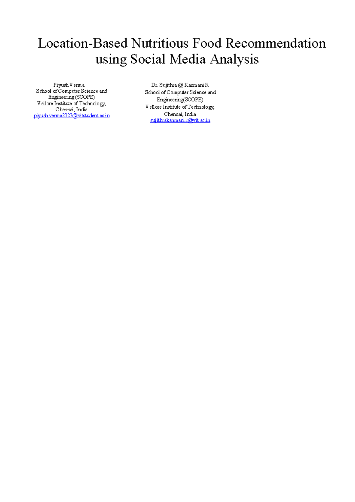 Paper - Location-Based Nutritious Food Recommendation using Social ...