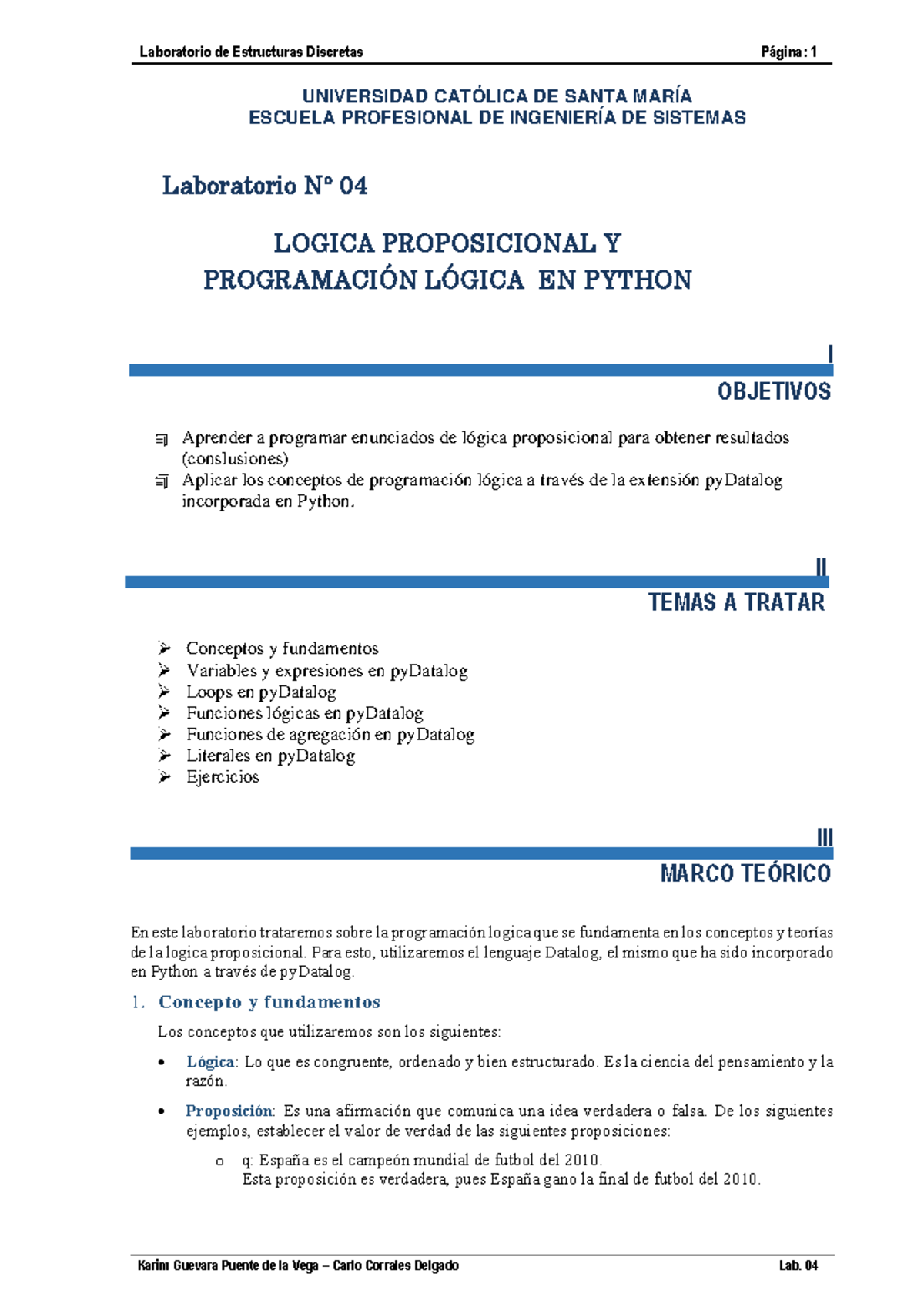Laboratorio 4 Logica Proposicional Y Programación Lógica EN Python ...