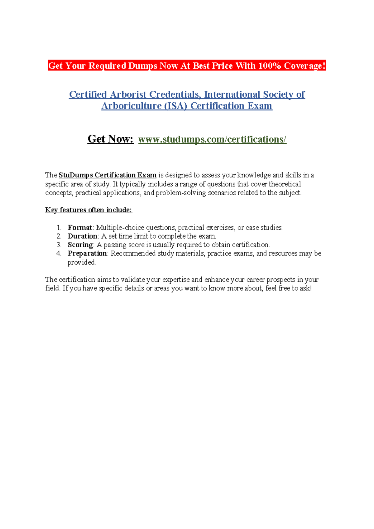 Certified Arborist Credentials International Society Of Arboriculture